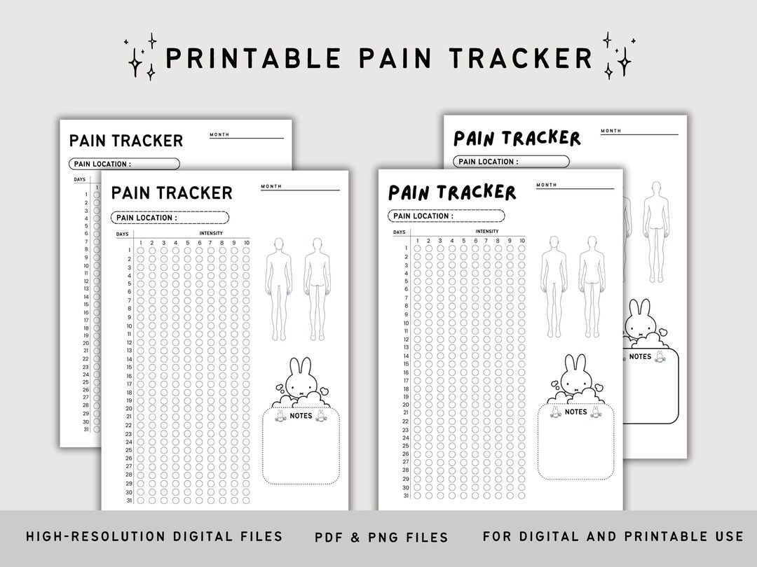 Printable Pain Tracker Digital Pain Tracker Printable - Etsy