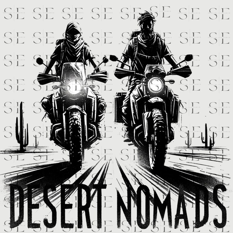 Desert Nomads Motorcycle PNG, Instant Download, Adventure Bikers ...