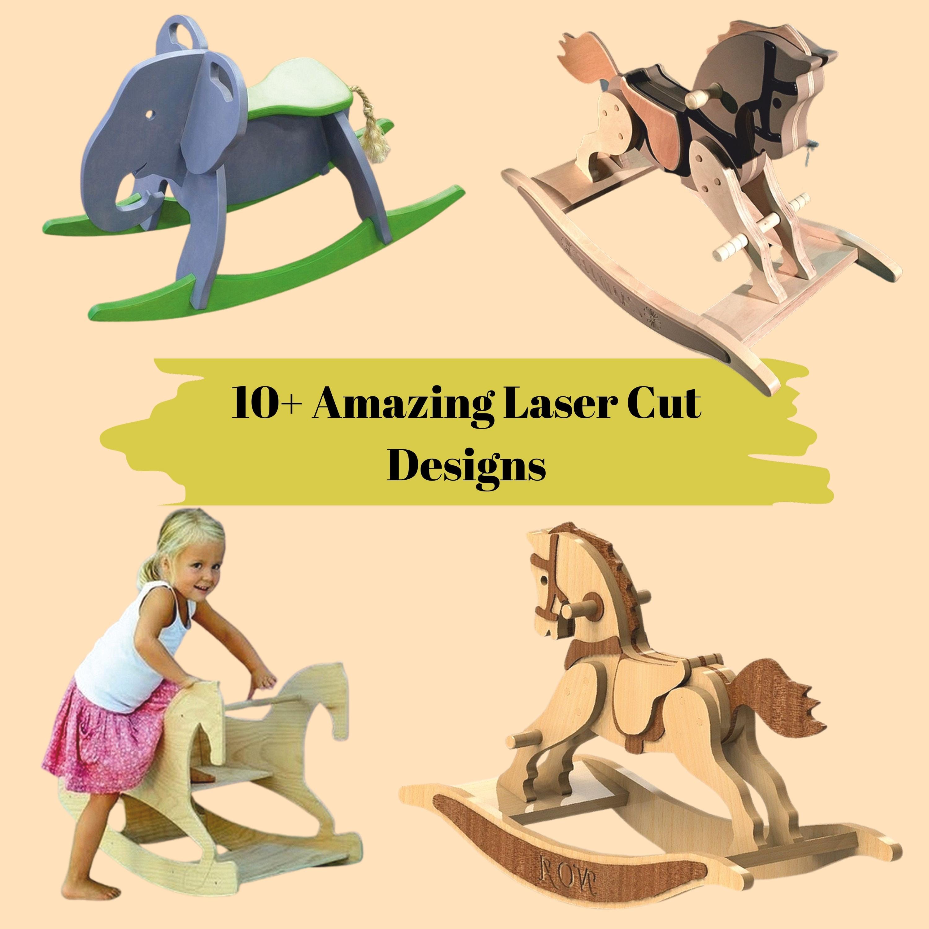 Rocking Chairs 10+ Laser Cut Bundle | CNC Design Files, Svg, Cdr, Dxf ...