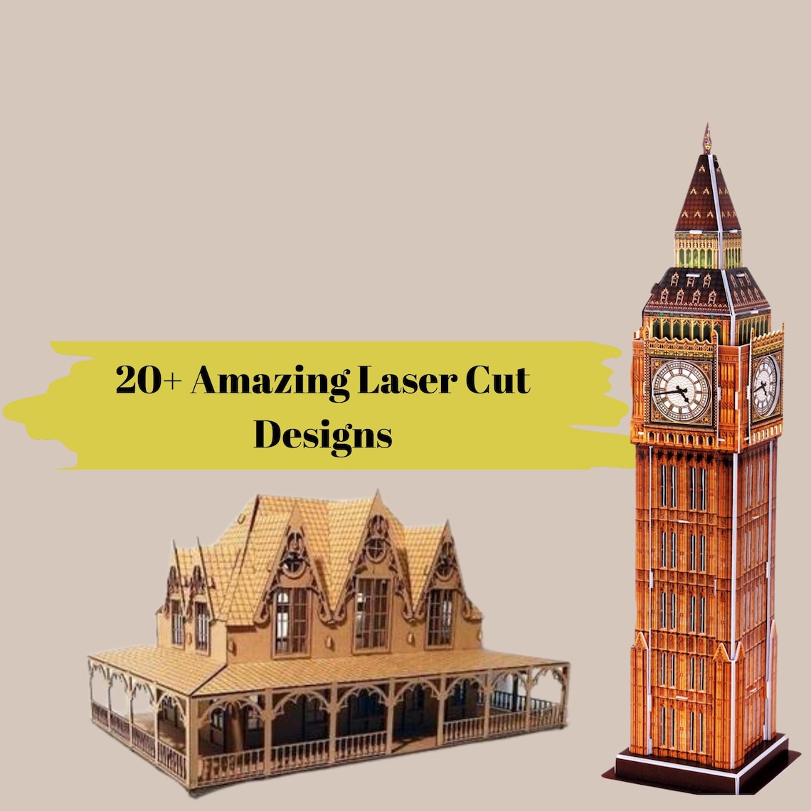 Architecture 20+ Laser Cut Bundle | CNC Design Files, Cdr, Dxf, Jpg ...