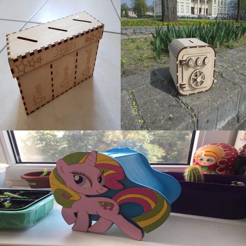 Laser Cut Money Boxes Bundle - 40+ Files for 2D & 3D Designs, CNC Files ...