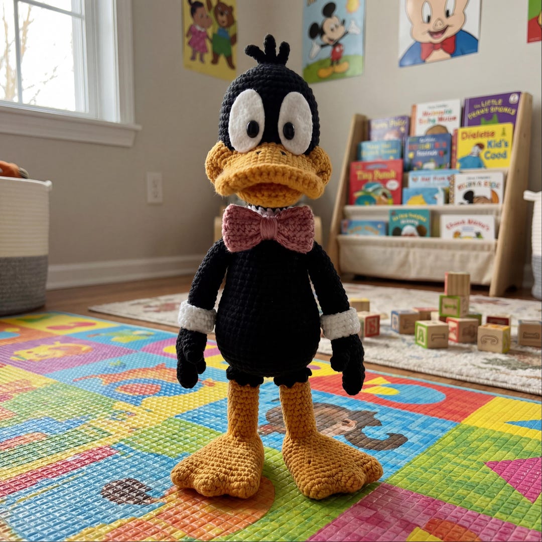Daffy Duck Amigurumi Crochet Pattern Cute Cartoon Plush PDF - Etsy