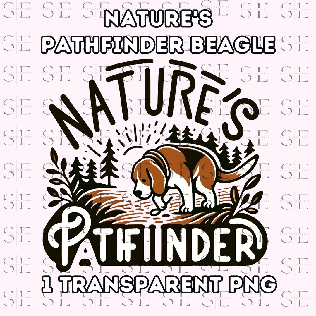 Nature's Pathfinder Beagle PNG, Tracking Dog Art, Instant Download ...