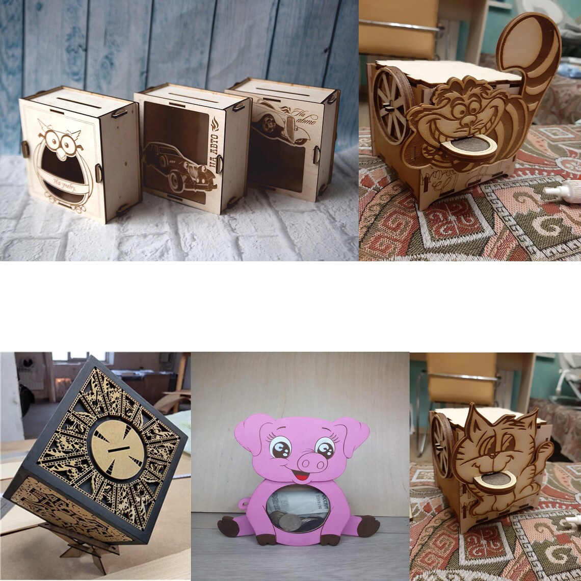Laser Cut Money Boxes Bundle - 40+ Files for 2D & 3D Designs, CNC Files ...