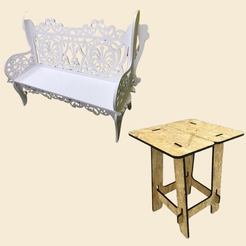 Stools 5+ Laser Cut Bundle | CNC Design Files, Cdr, Dxf, Jpg, AI ...