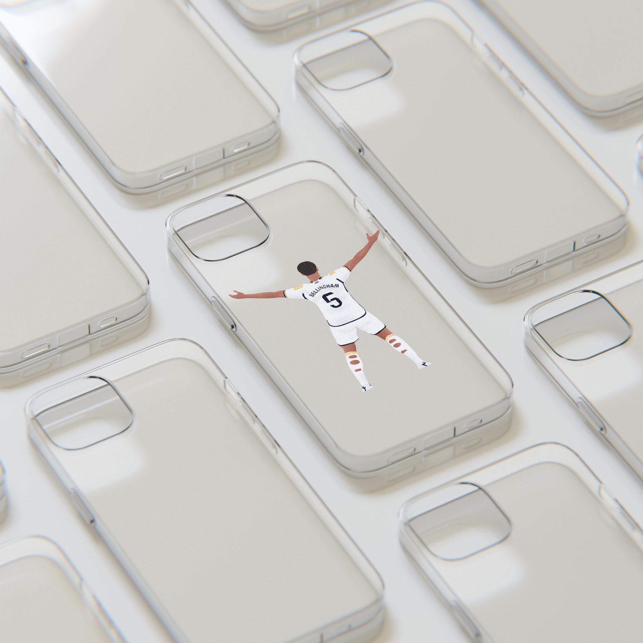 Jude Bellingham Belligol Celebration Clear Soft Phone Case Real Madrid ...