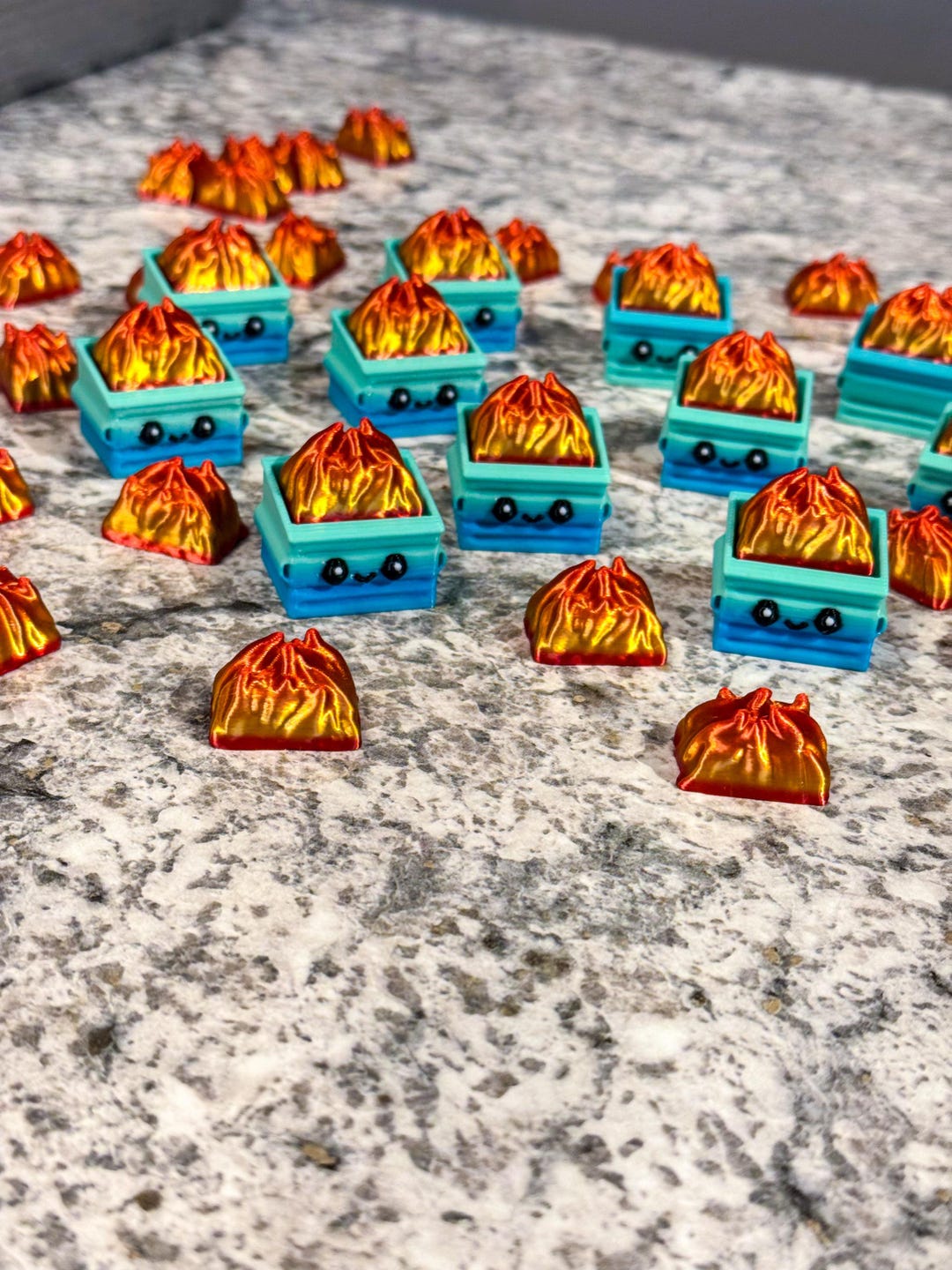 Happy Dumpster Fire Clicker: 3D Printed PLA Stress Relief Desk Toy - Etsy