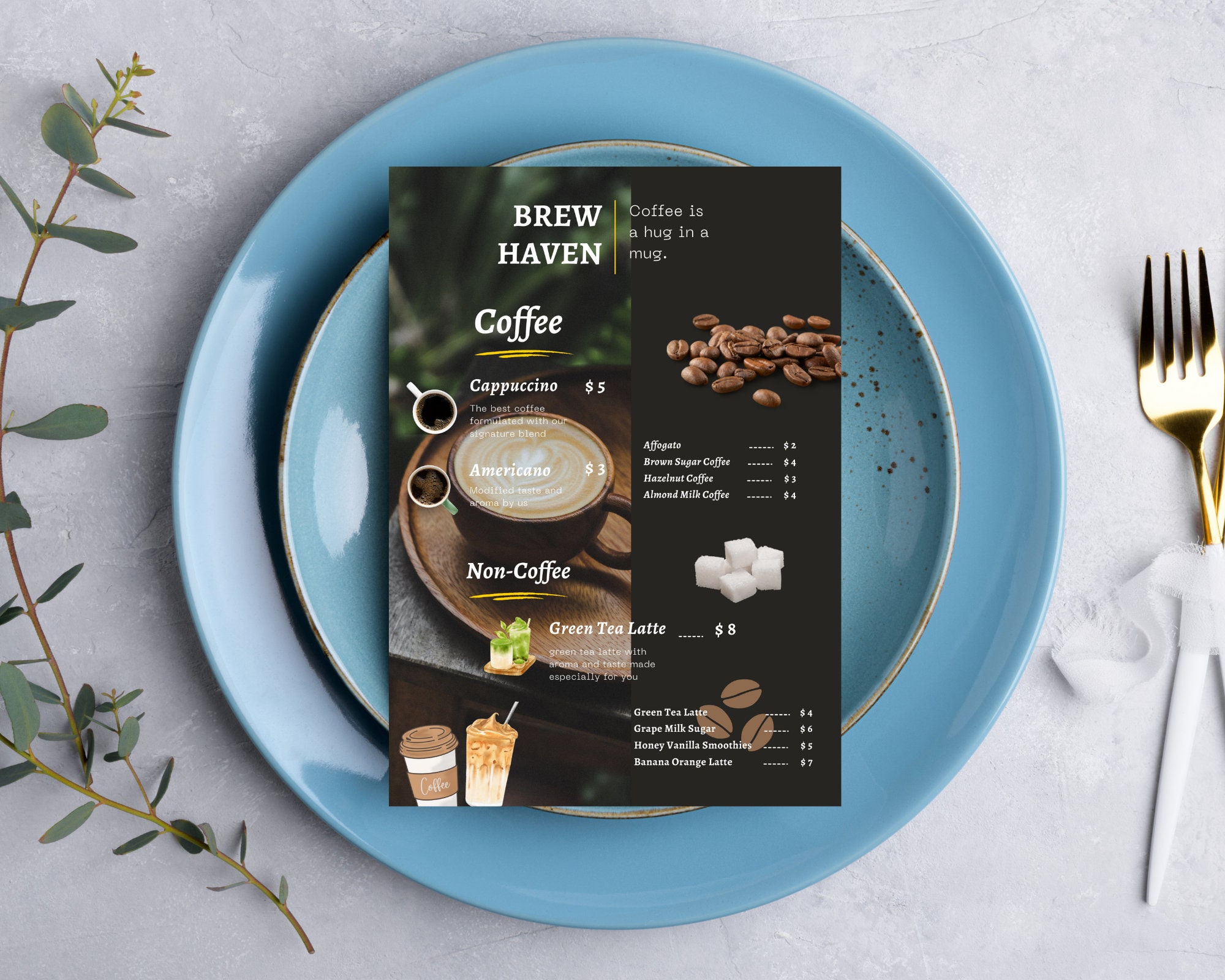 Editable Menu, Coffee Shop Menu, Menus Template, Coffee Menu Template ...