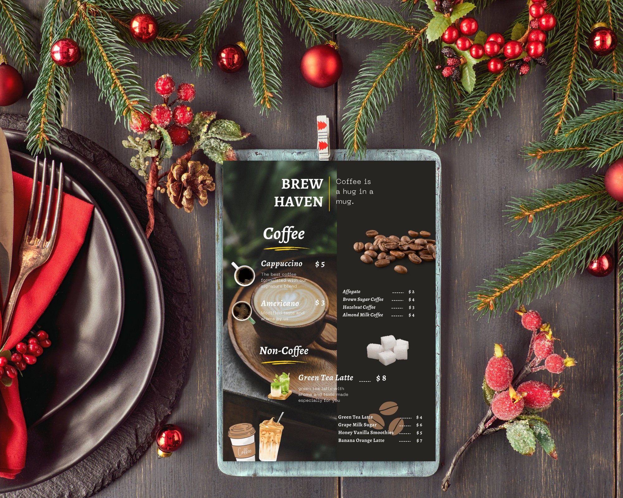 Editable Menu, Coffee Shop Menu, Menus Template, Coffee Menu Template ...