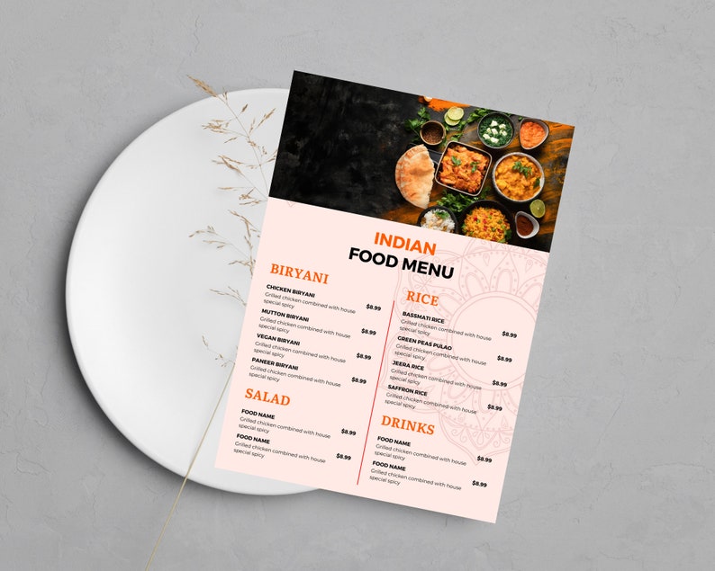 Editable Restaurant Menu, Menu, Food Menu, Restaurant Menu, Easy Edit ...