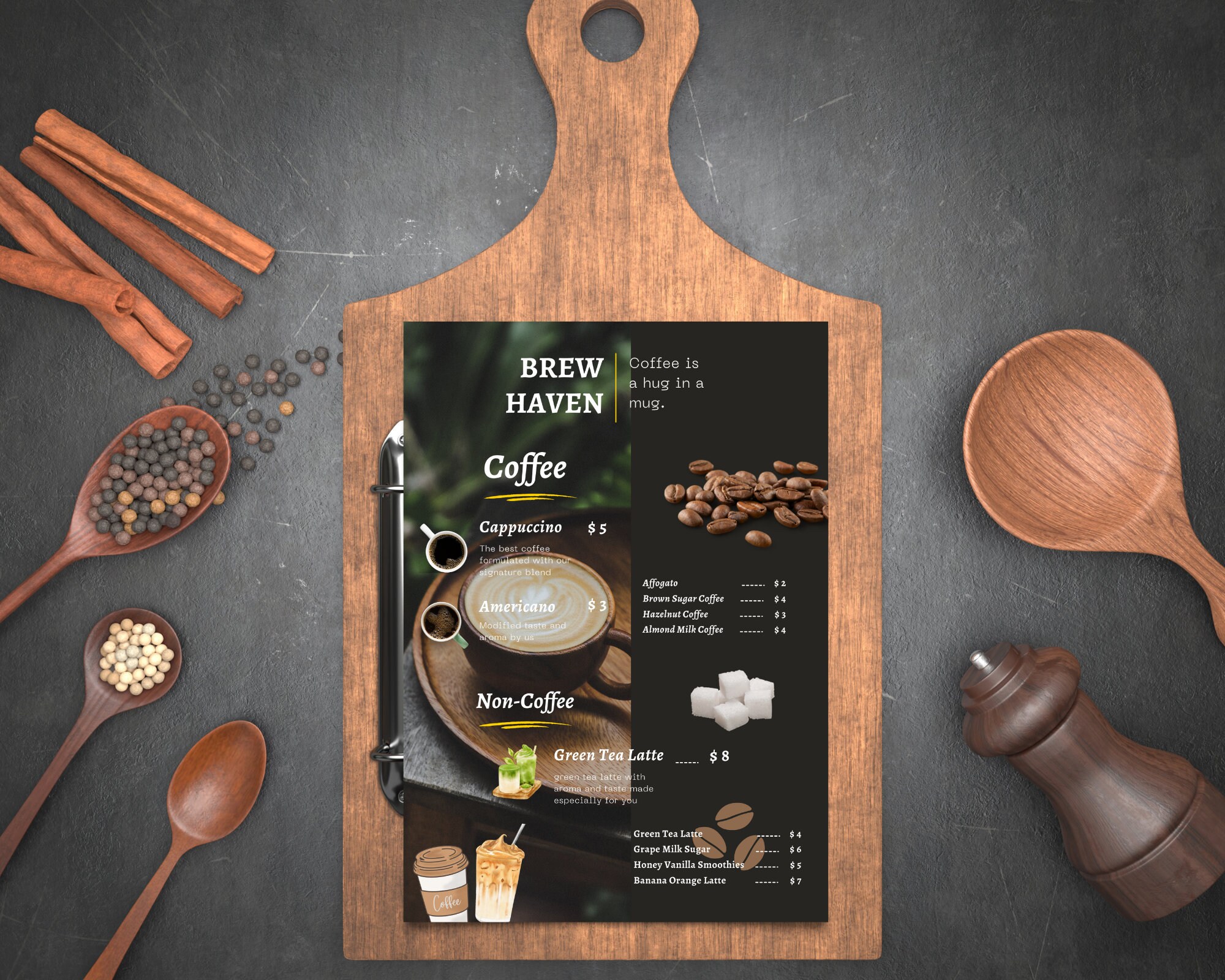 Editable Menu, Coffee Shop Menu, Menus Template, Coffee Menu Template ...