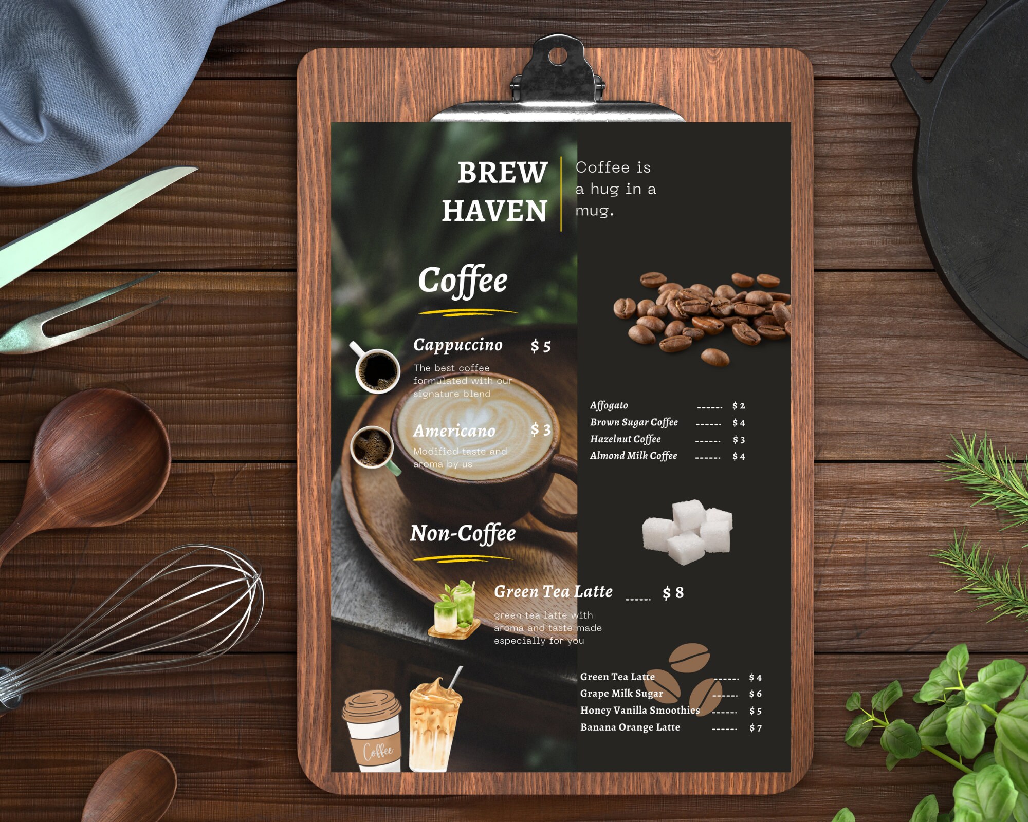 Editable Menu, Coffee Shop Menu, Menus Template, Coffee Menu Template ...