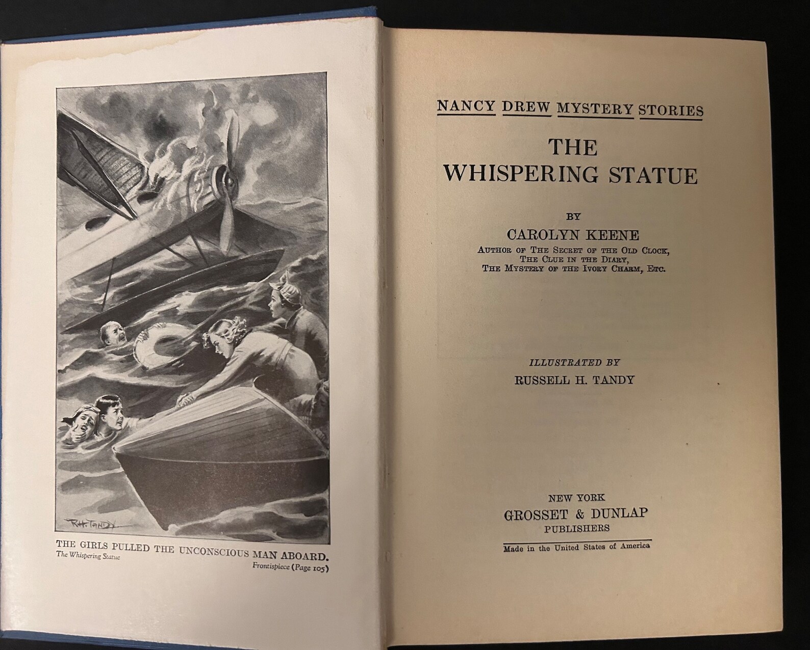 Vintage Nancy Drew: the Whispering Statue, 1937 Hardcover With Dust ...