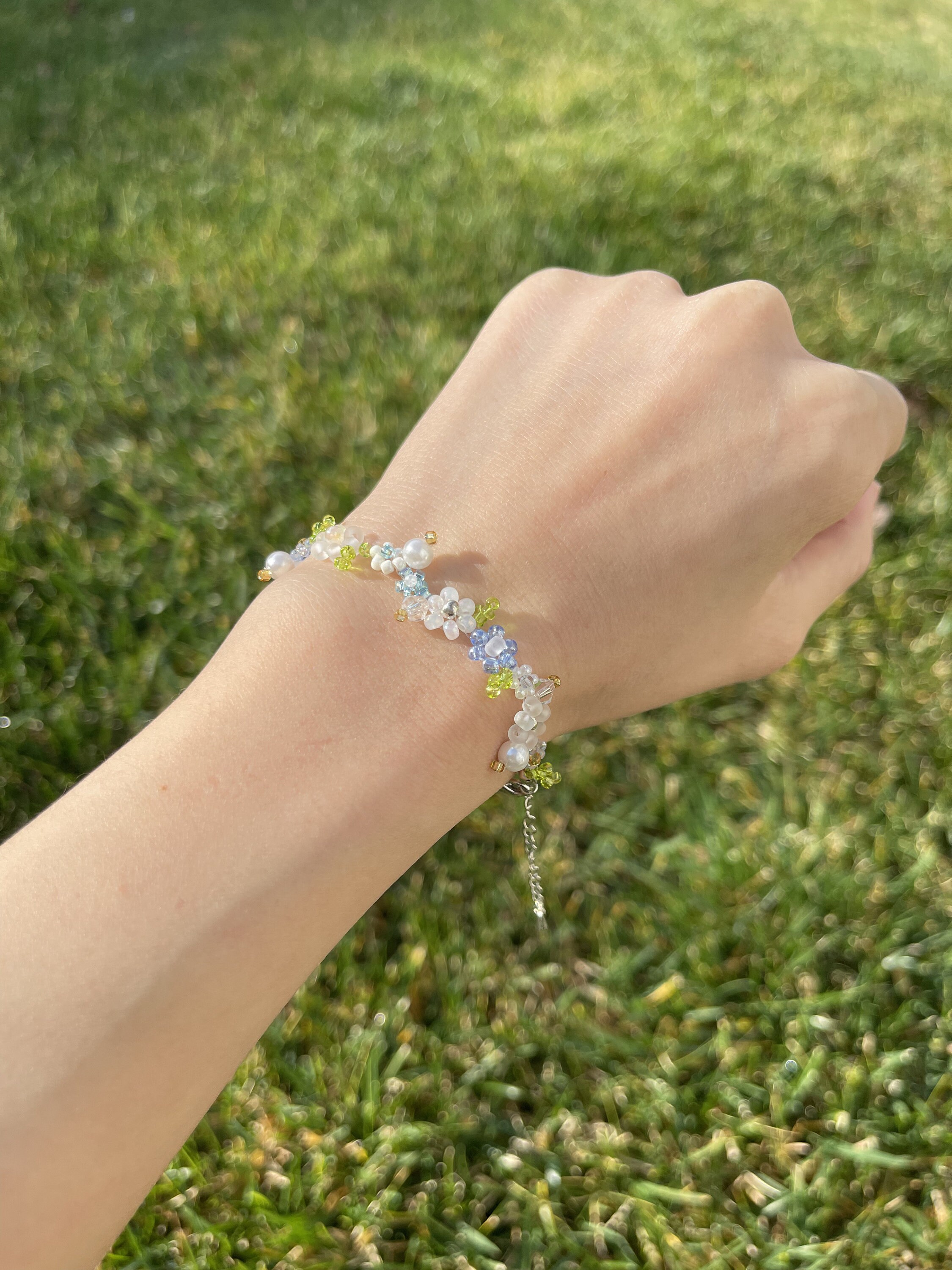 Floral Beaded Bracelet, Varies Styles, Handmade Bracelet, 15.5cm (6.1in ...