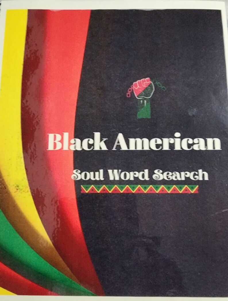 Black American Soul Word Search - Etsy