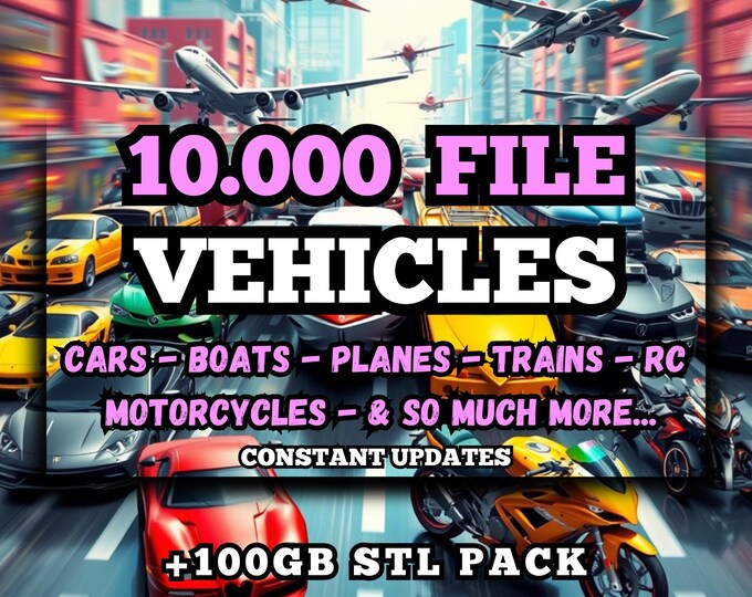 Vehicles STL Pack: 980+ 3D Print Models (85GB+) - Etsy