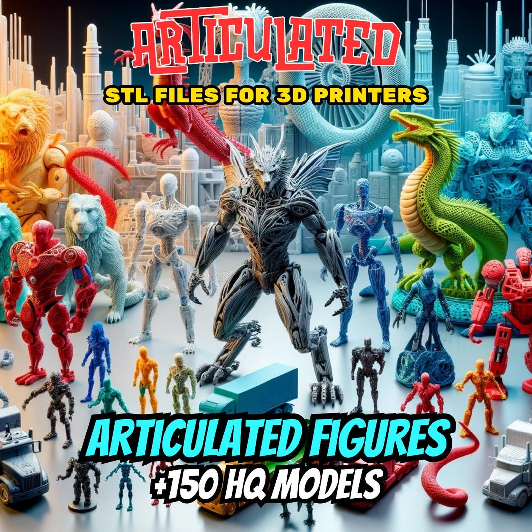 Articulated Figures STL Pack 150 3D Printing STL Files With Pictures - Etsy