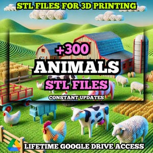 100+ Animal STL Pack: 3D Printing Models - Wildlife, Pets, Fantasy ...