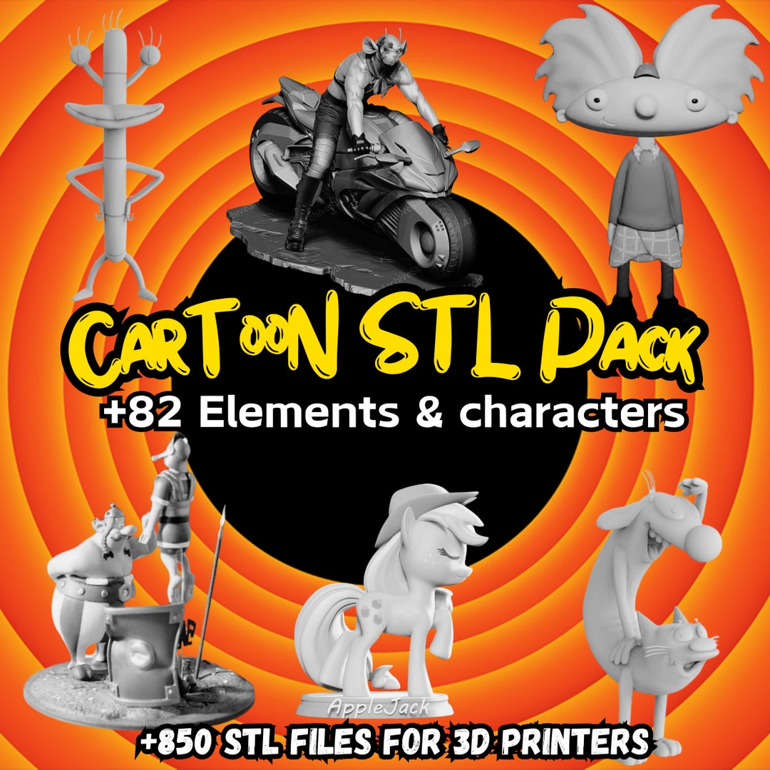 Cartoon STL Pack 850 STL Files Over 82 GB Categorized and Organized ...