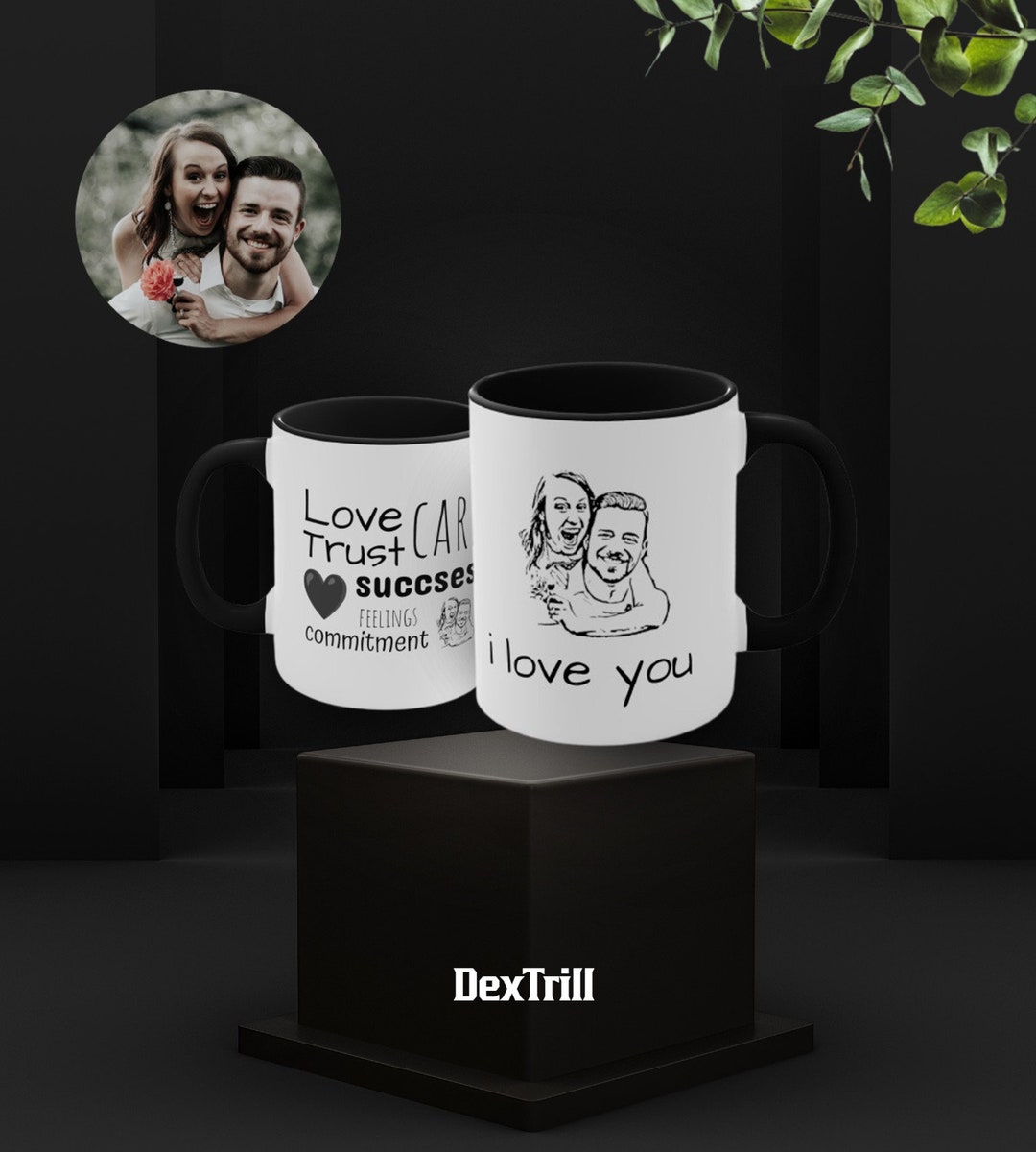 Custom Couple Mug From Photo Etsy