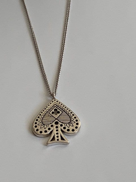 HH Queen of Spades Pendant Necklace- Sterling Silver - Etsy