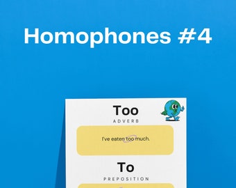 Homophones #5 Poster | ESL | EFL | ESFOL | A2, A3, A4 Sizes Included ...
