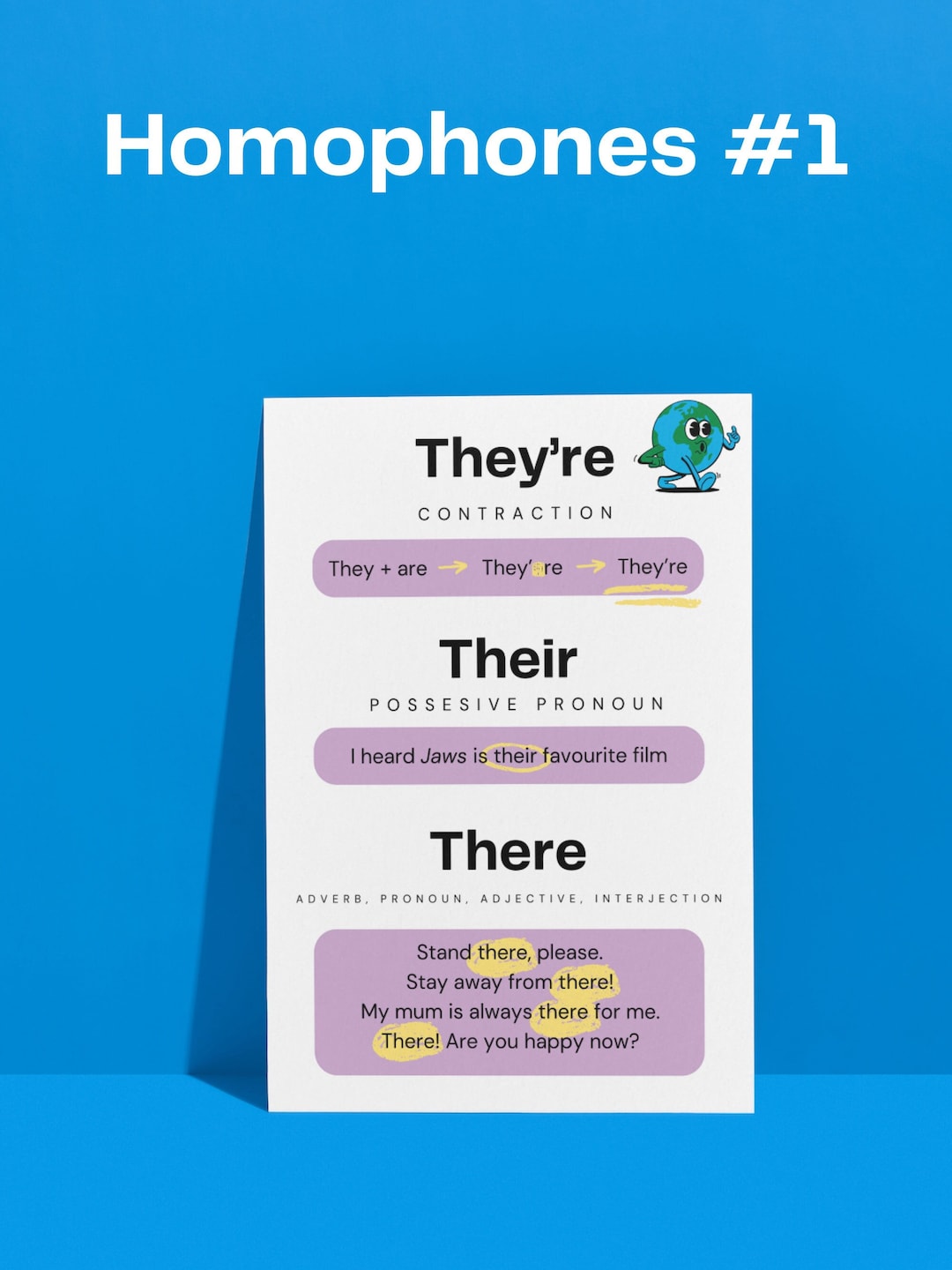 Homophones #1 Poster | ESL | EFL | ESFOL | A2, A3, A4 Sizes Included ...