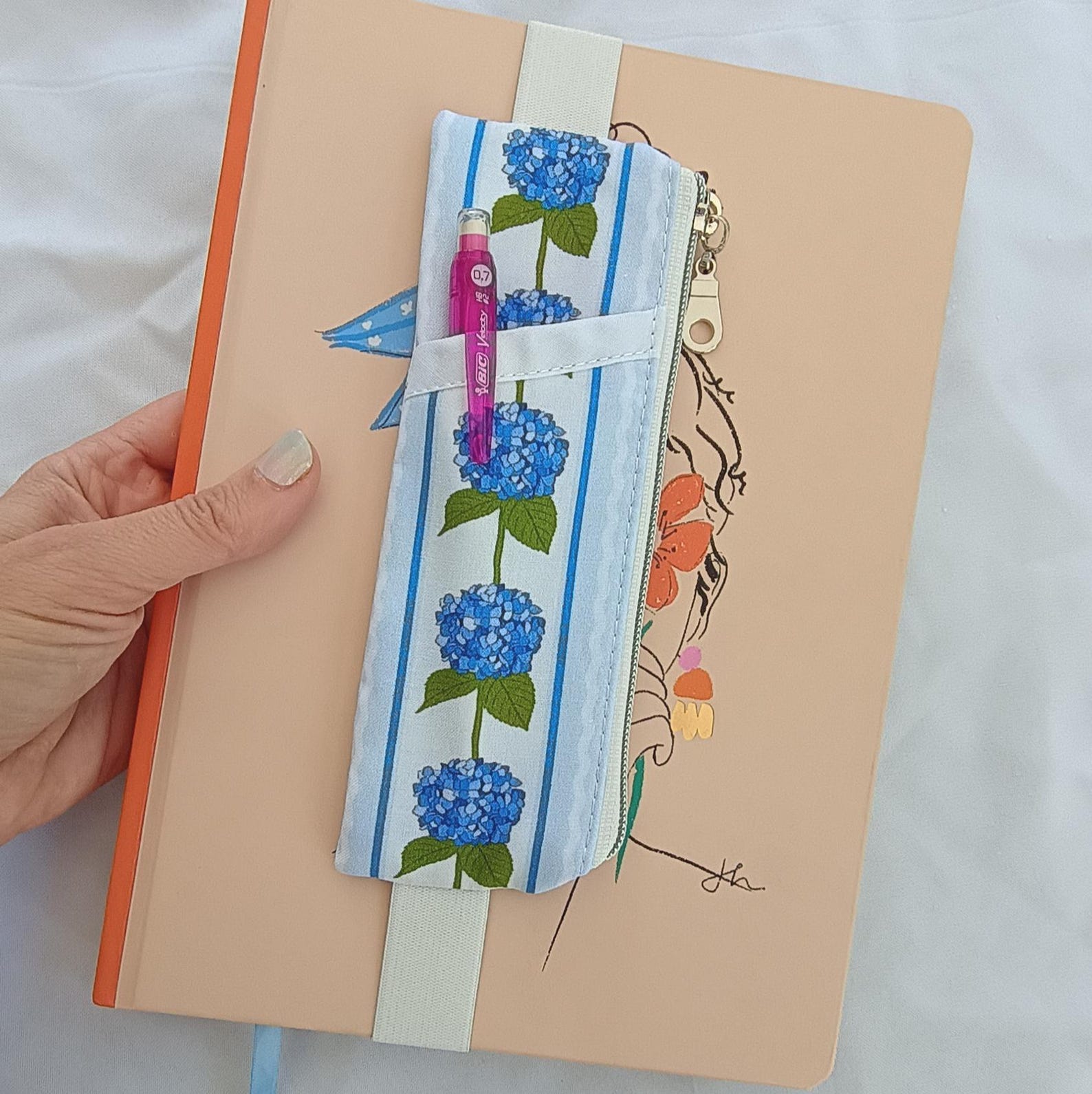 Ruby Notebook Pouch: Elastic Pencil Bookmark Sewing Pattern (PDF and ...