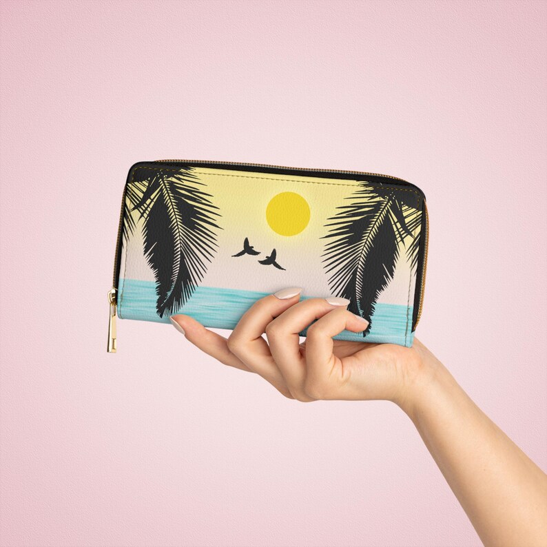 Caribbean Wallet, Dominican Republic Wallet, Pink Sky Wallet, Beach ...