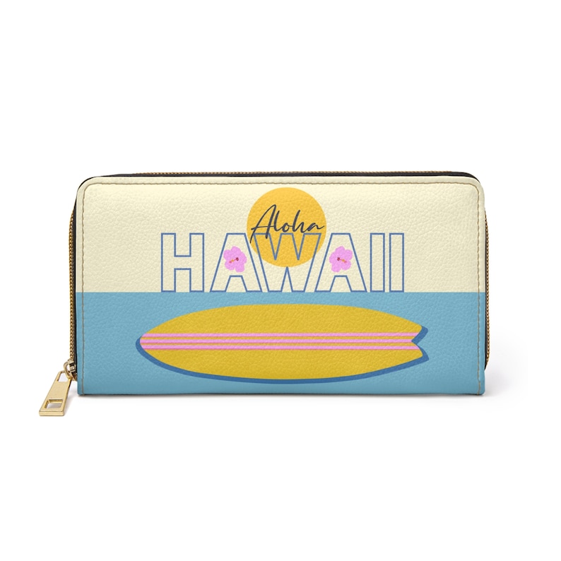 Hawaii Zipper Wallet, Travel Inspired Wallet, World Traveler Wallet ...