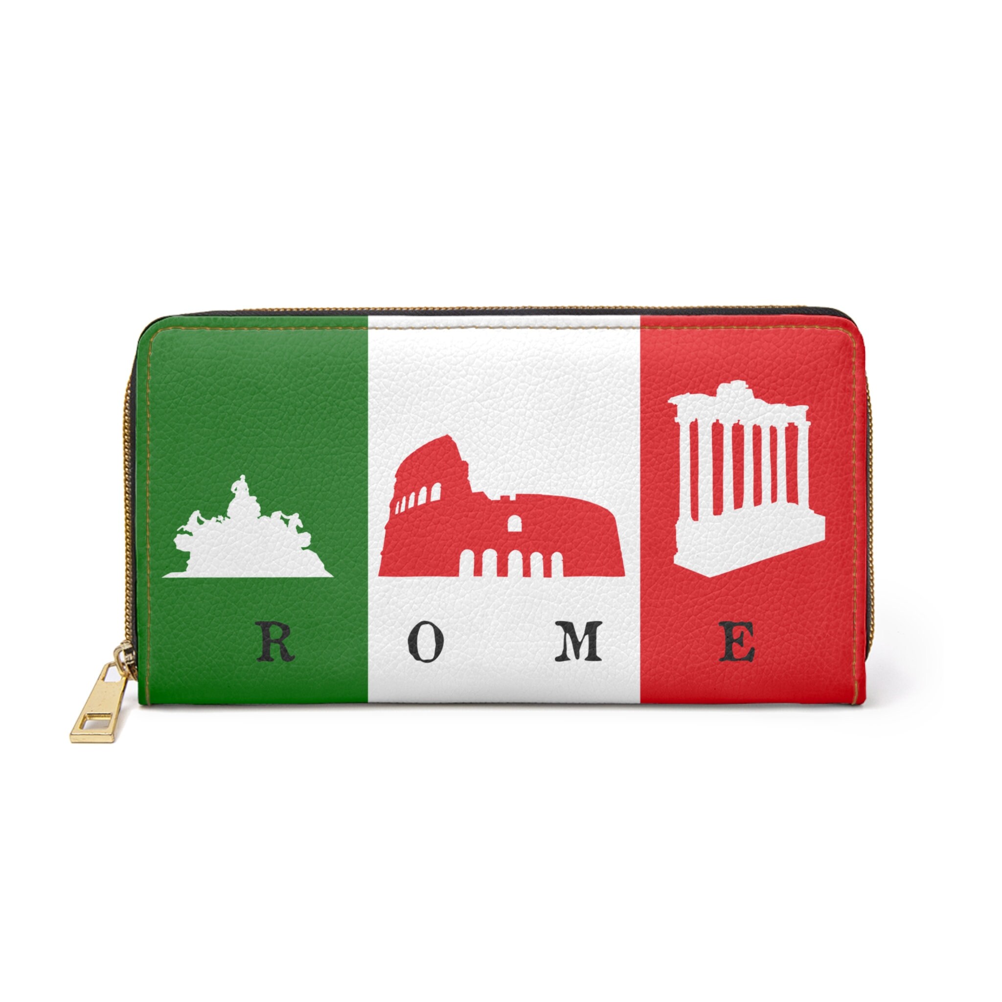 Rome Zipper Wallet, World Traveler Wallet, Italy Inspired Purse - Etsy