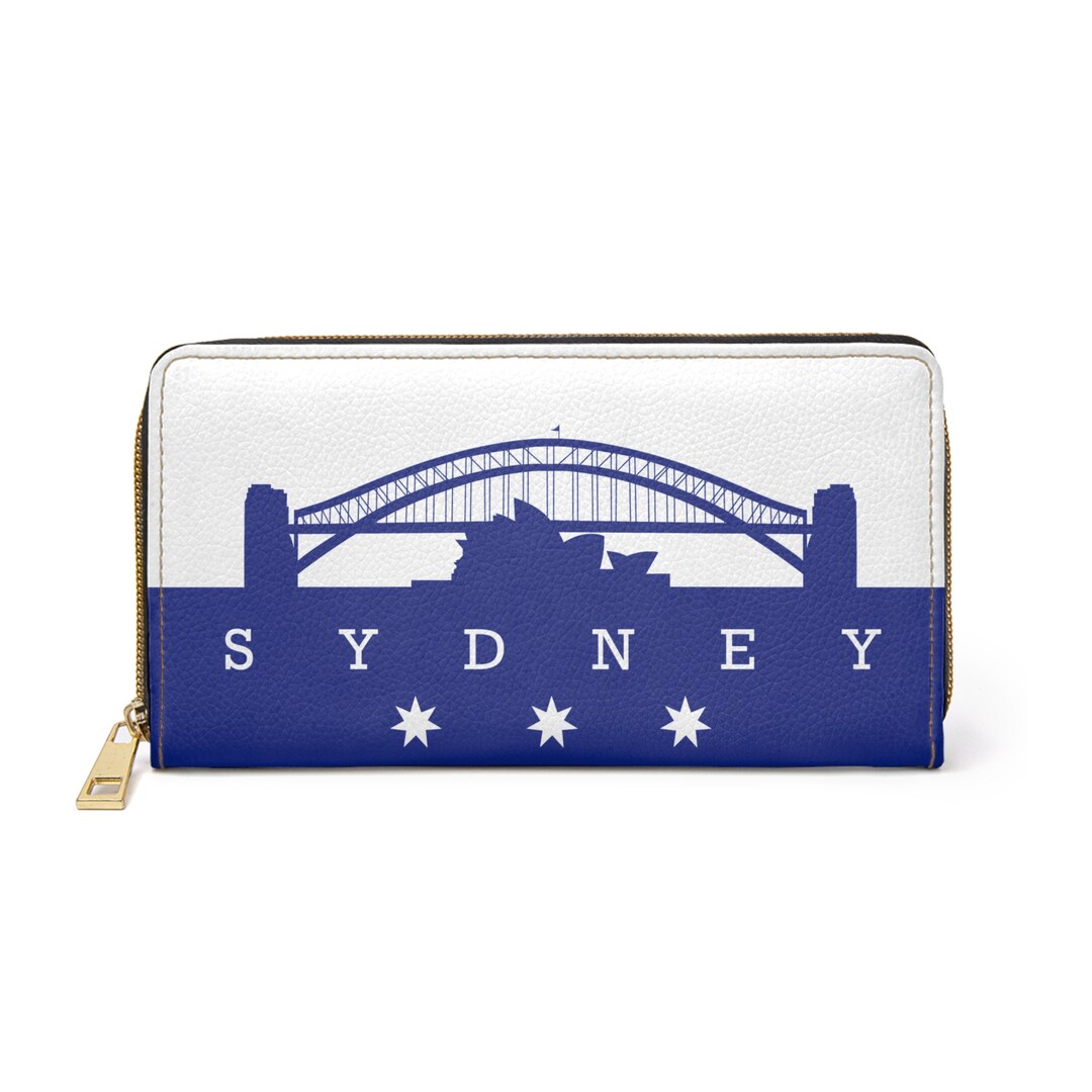 Sydney Zipper Wallet, World Traveler Wallet, Australia Inspired Purse ...