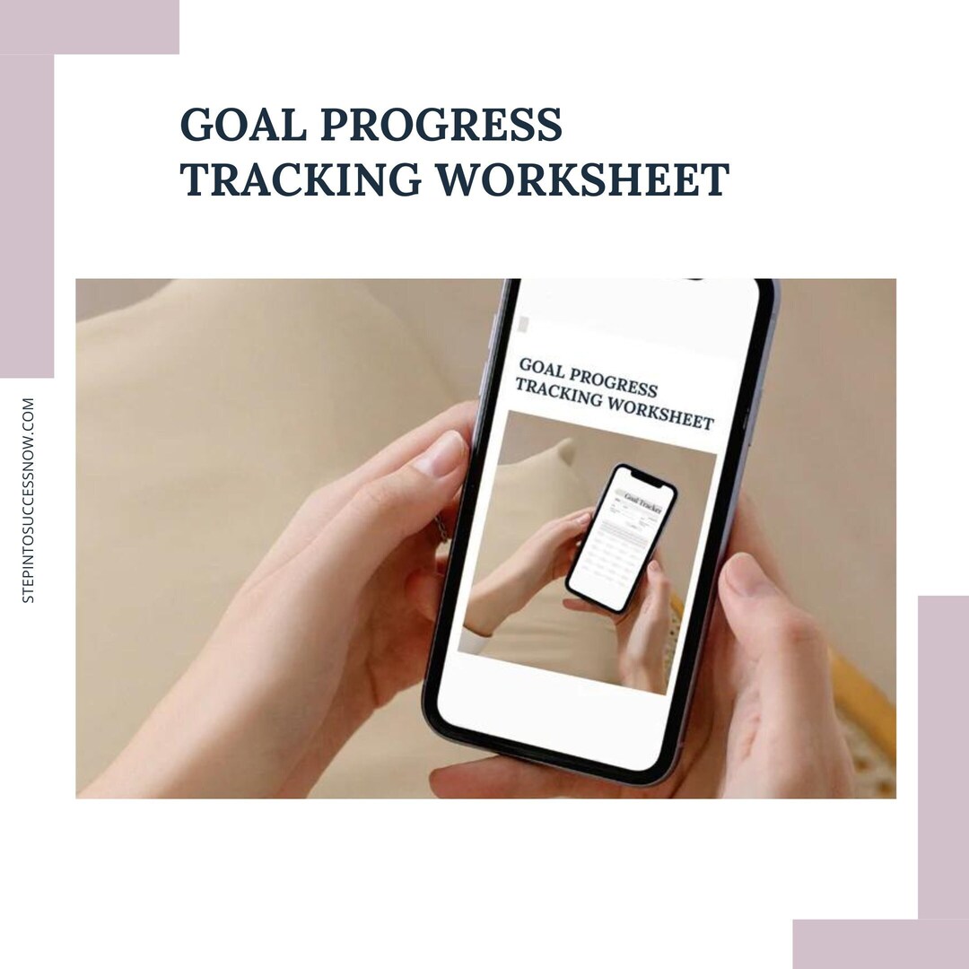 Goal Progress Tracking Sheet setting Goals Worksheet Life - Etsy