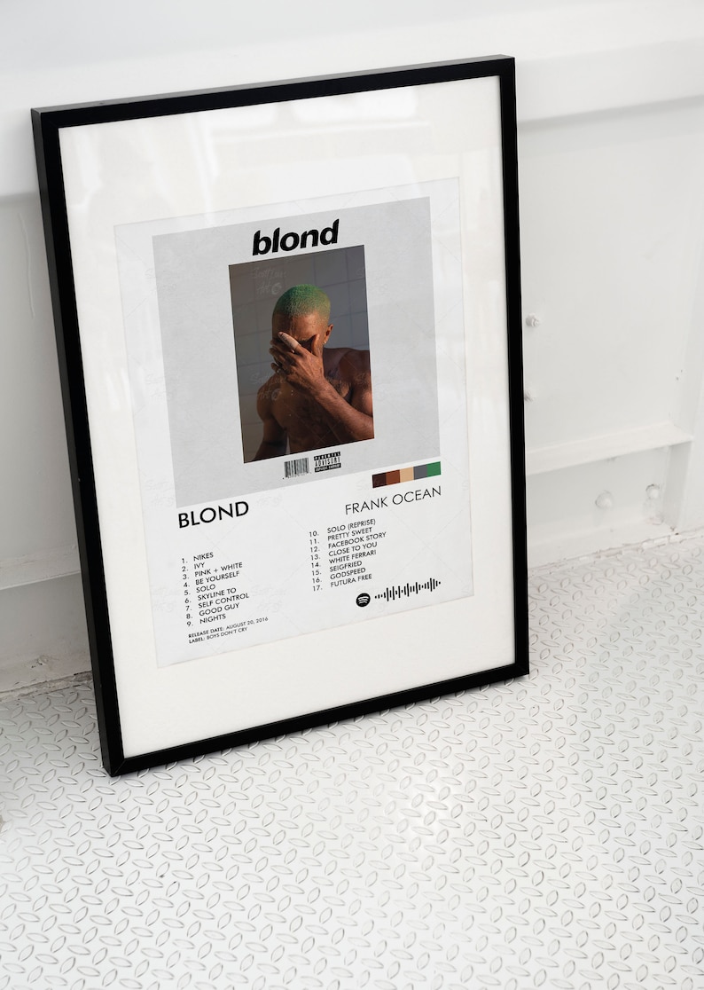Frank Ocean Album Poster Blond Poster Print, Premium Print Poster ...