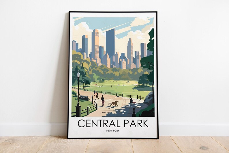 Central Park Poster, Central Park Travel Print, New York Travel Print ...
