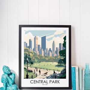 Central Park Poster, Central Park Travel Print, New York Travel Print ...