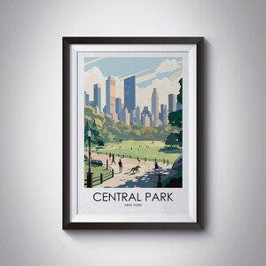 Central Park Poster, Central Park Travel Print, New York Travel Print ...