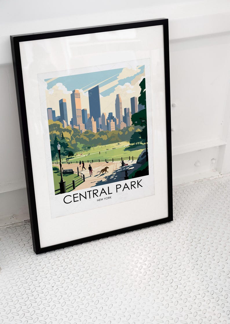 Central Park Poster, Central Park Travel Print, New York Travel Print ...