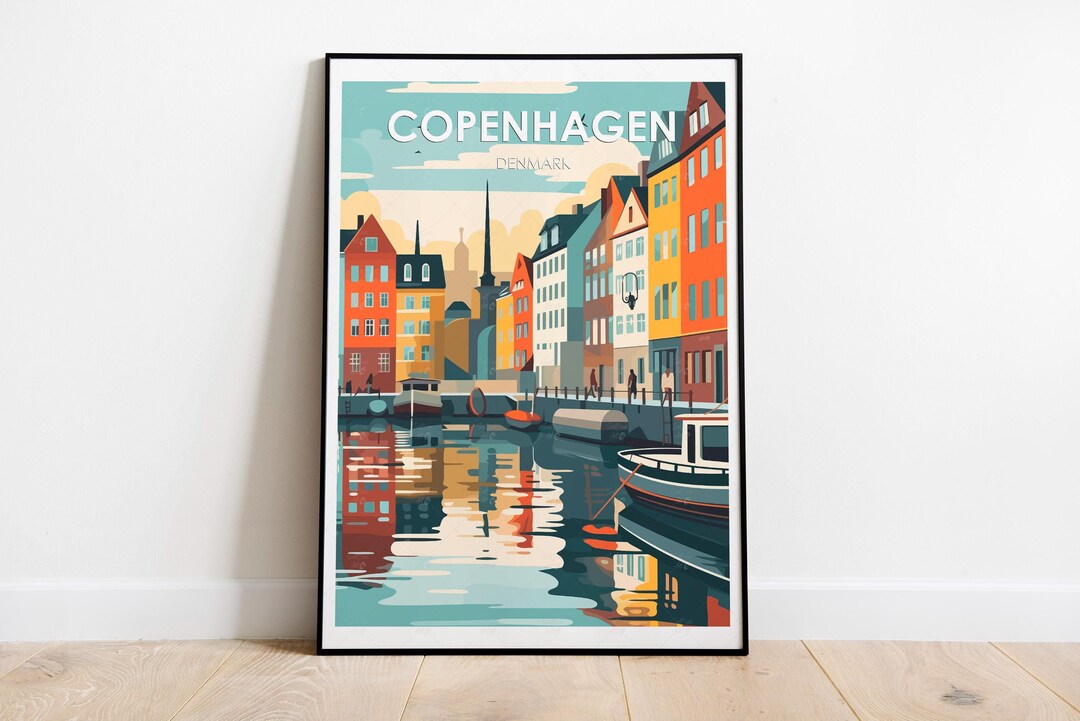 Copenhagen Poster, Copenhagen Travel Print, Denmark Wall Art, Denmark ...
