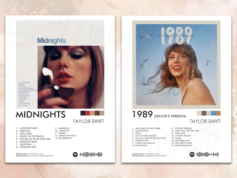 Minimalist Taylor Swift Album Covers Digital Download, Taylor Swift ...