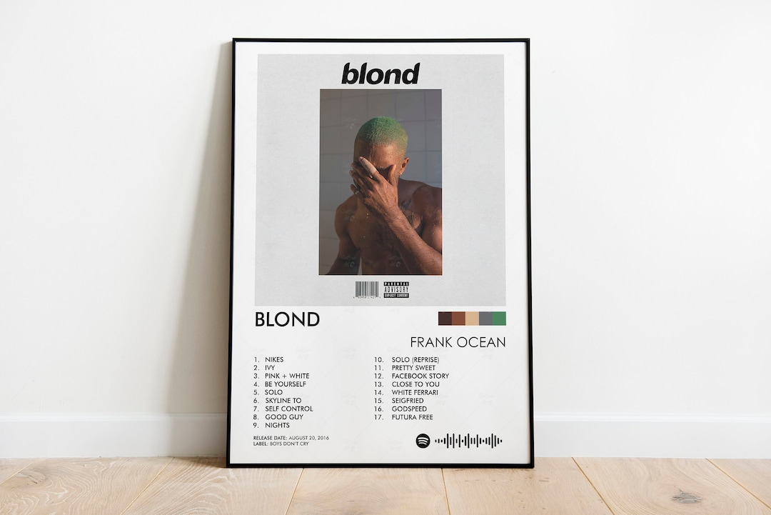 Frank Ocean Album Poster Blond Poster Print, Premium Print Poster ...