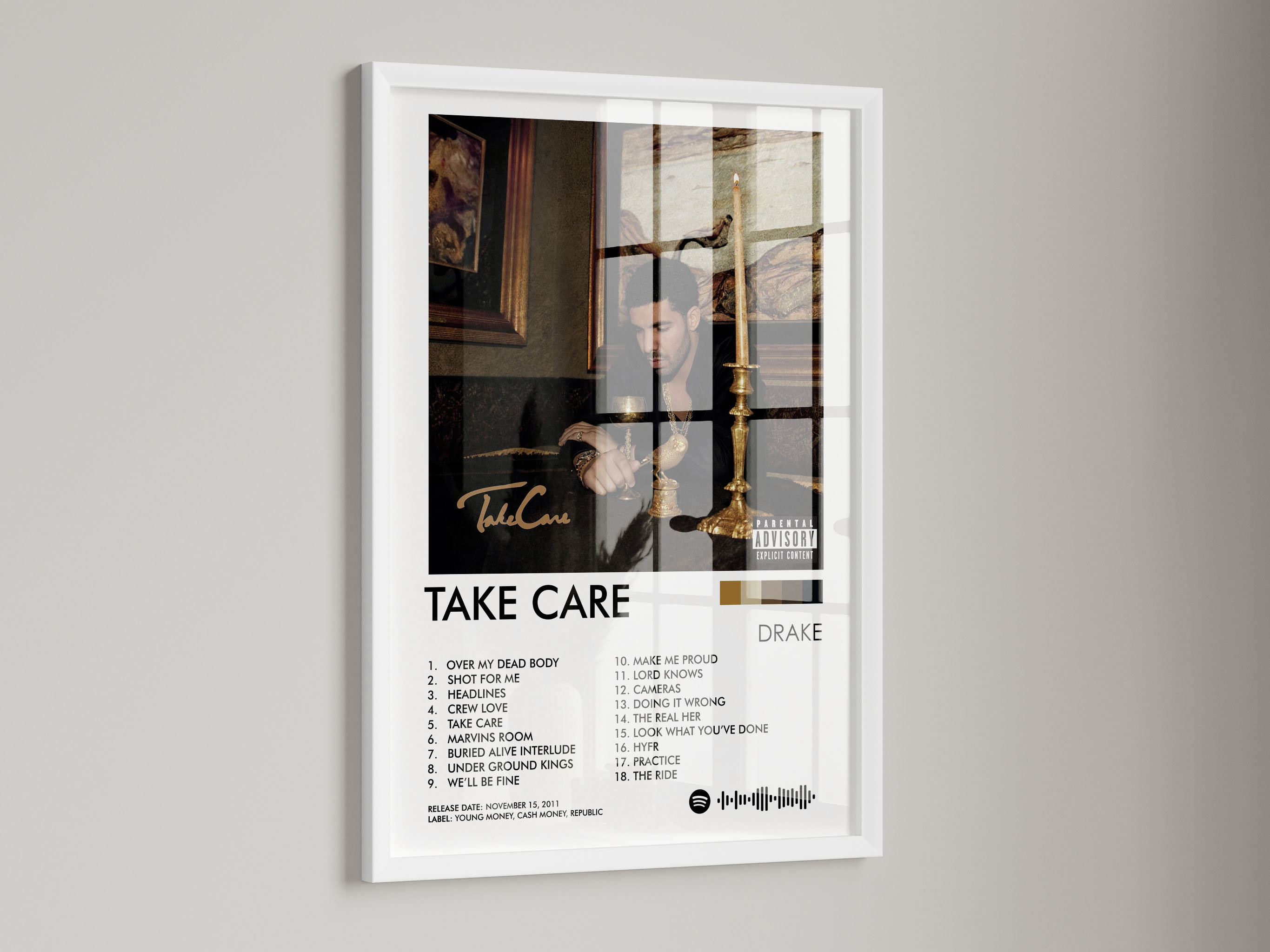 Drake Poster Take Care Poster, Drake Take Care Album poster, Drake ...