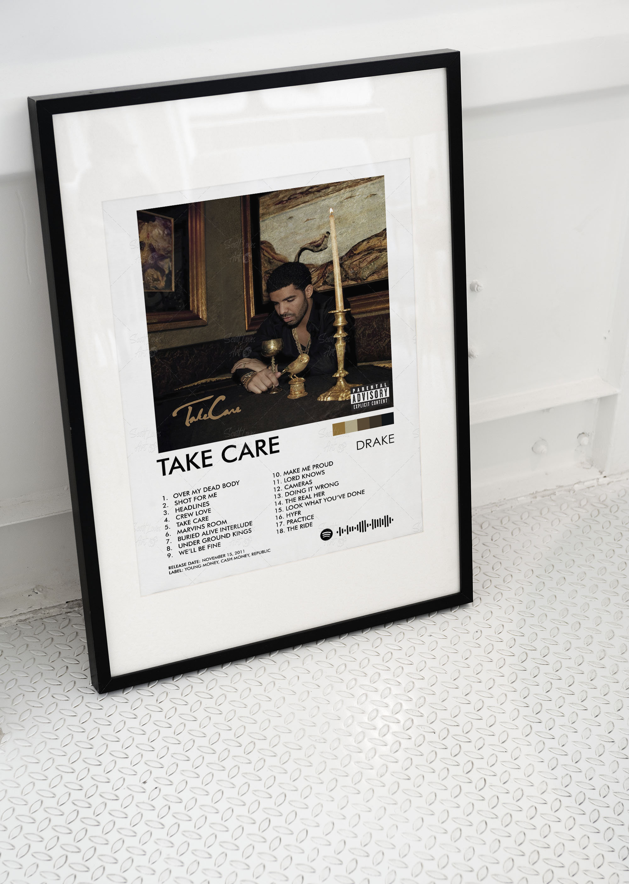 Drake Poster Take Care Poster, Drake Take Care Album poster, Drake ...
