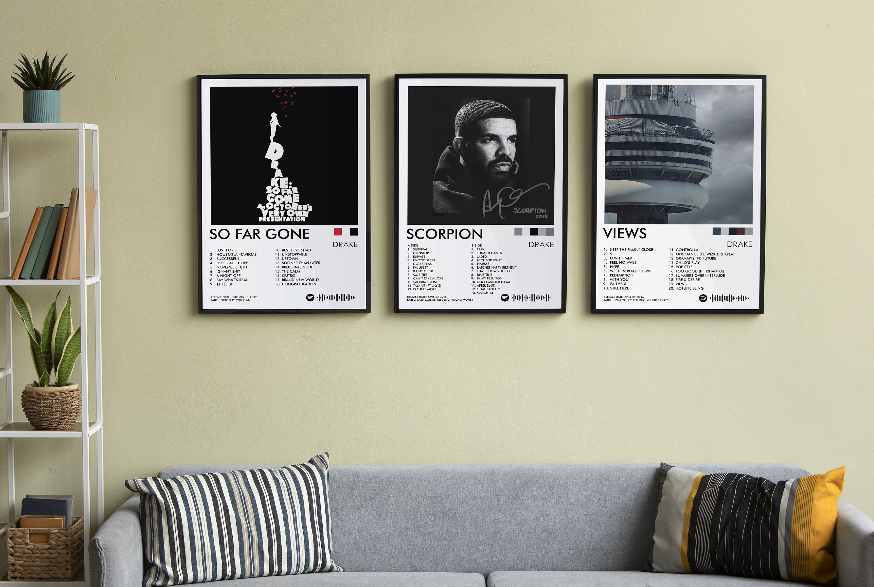 Drake Posters X3 Any 3 Drake Album Covers, Drake Wall Posters, Album ...