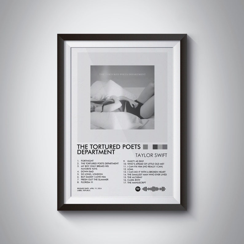The Tortured Poets Department Poster, Print, Swiftie Poster Gift, Wall ...