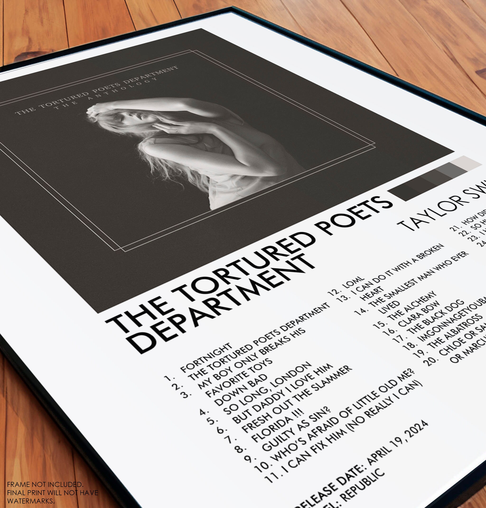 The Tortured Poets Anthology Poster, Print, Poster Gift, Wall Decor ...