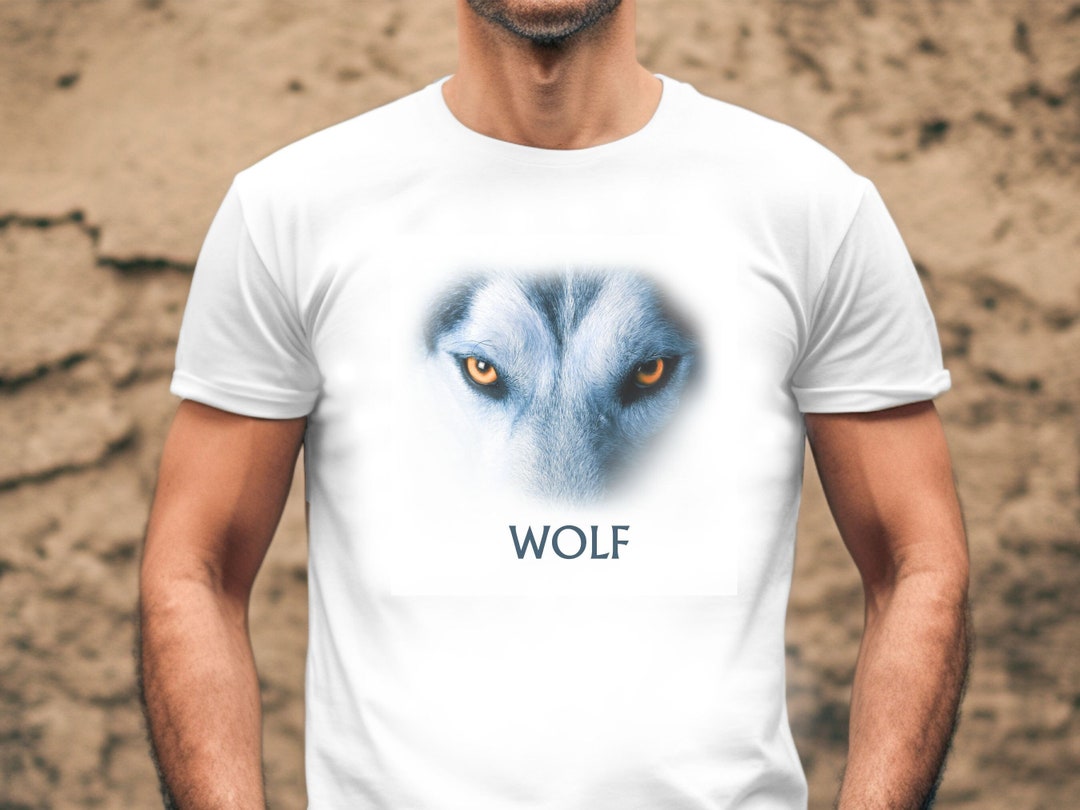 Lone Wolf Eyes Tee. Blue Fierce Animal Wolves Sweatshirt Gift for Man ...