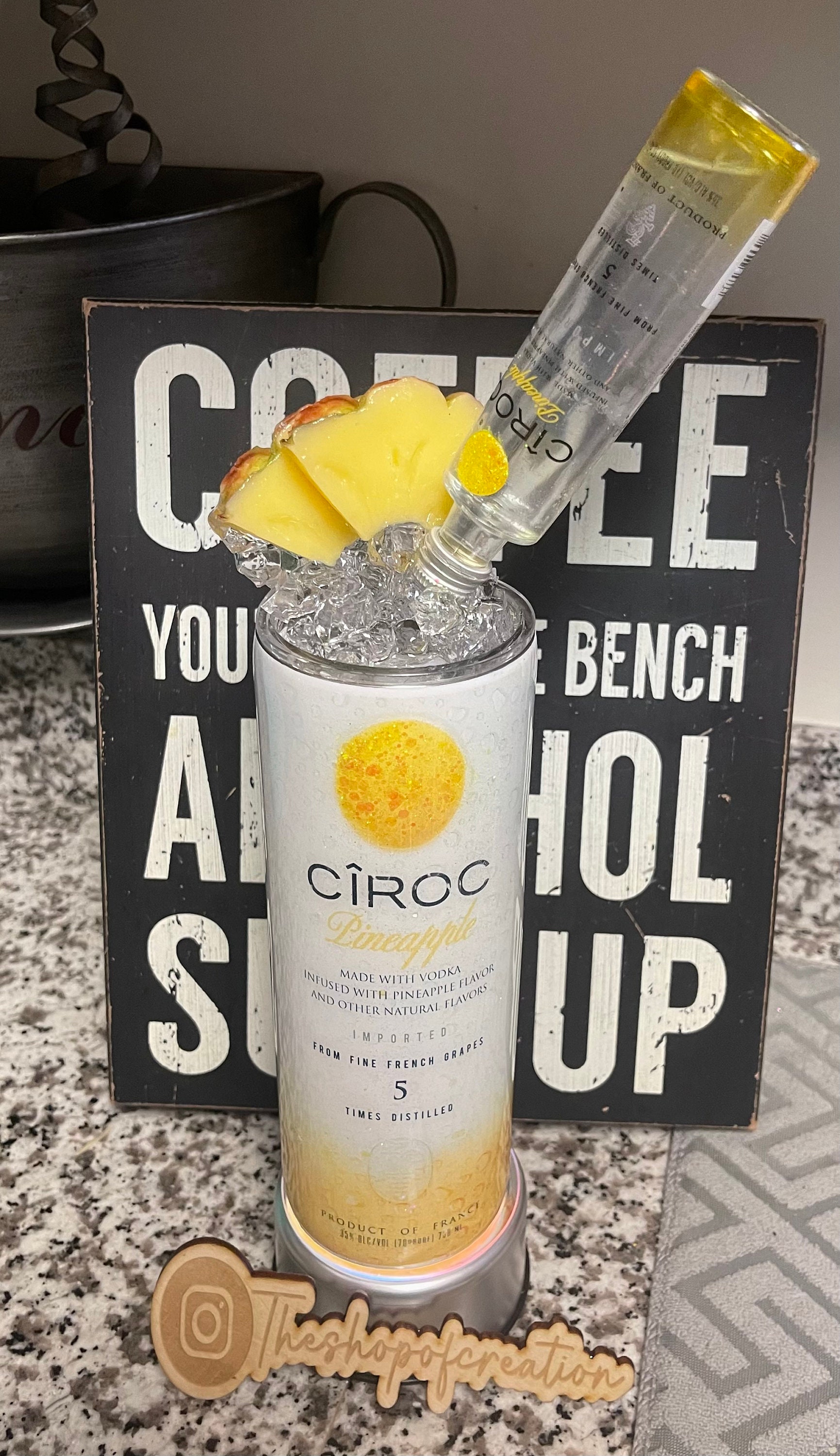 Pineapple Ciroc Tumbler - Etsy