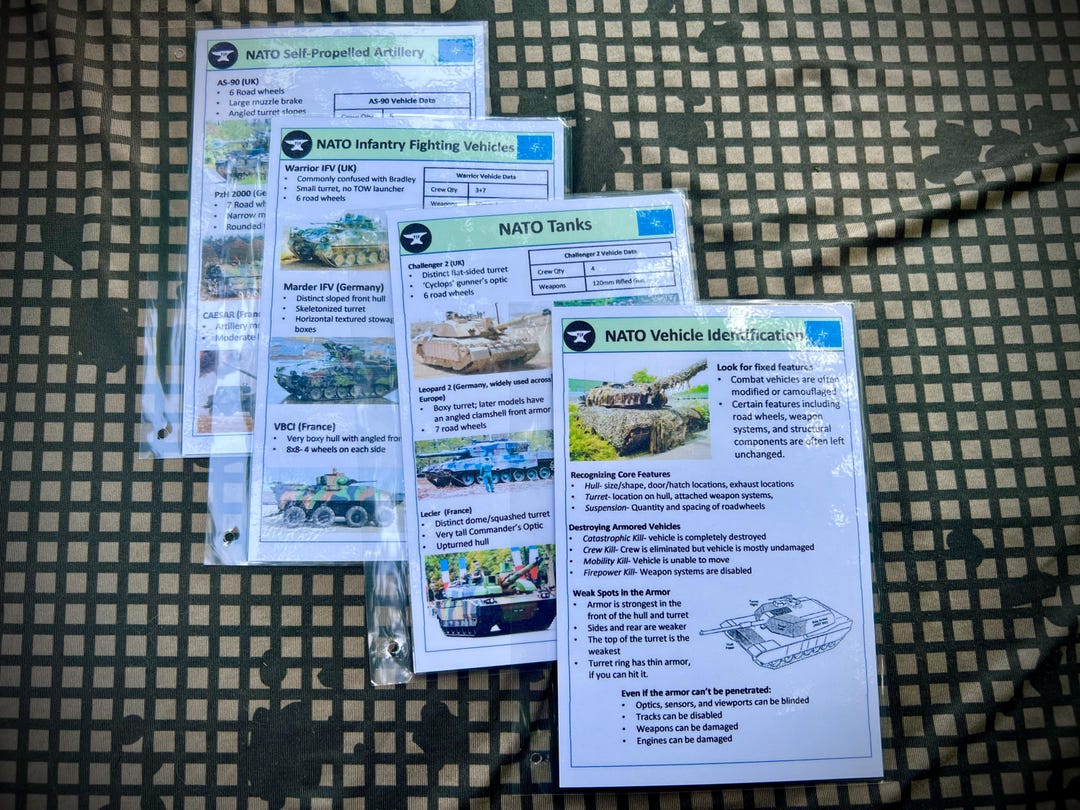 Field Cards- NATO Vehicle ID - Etsy