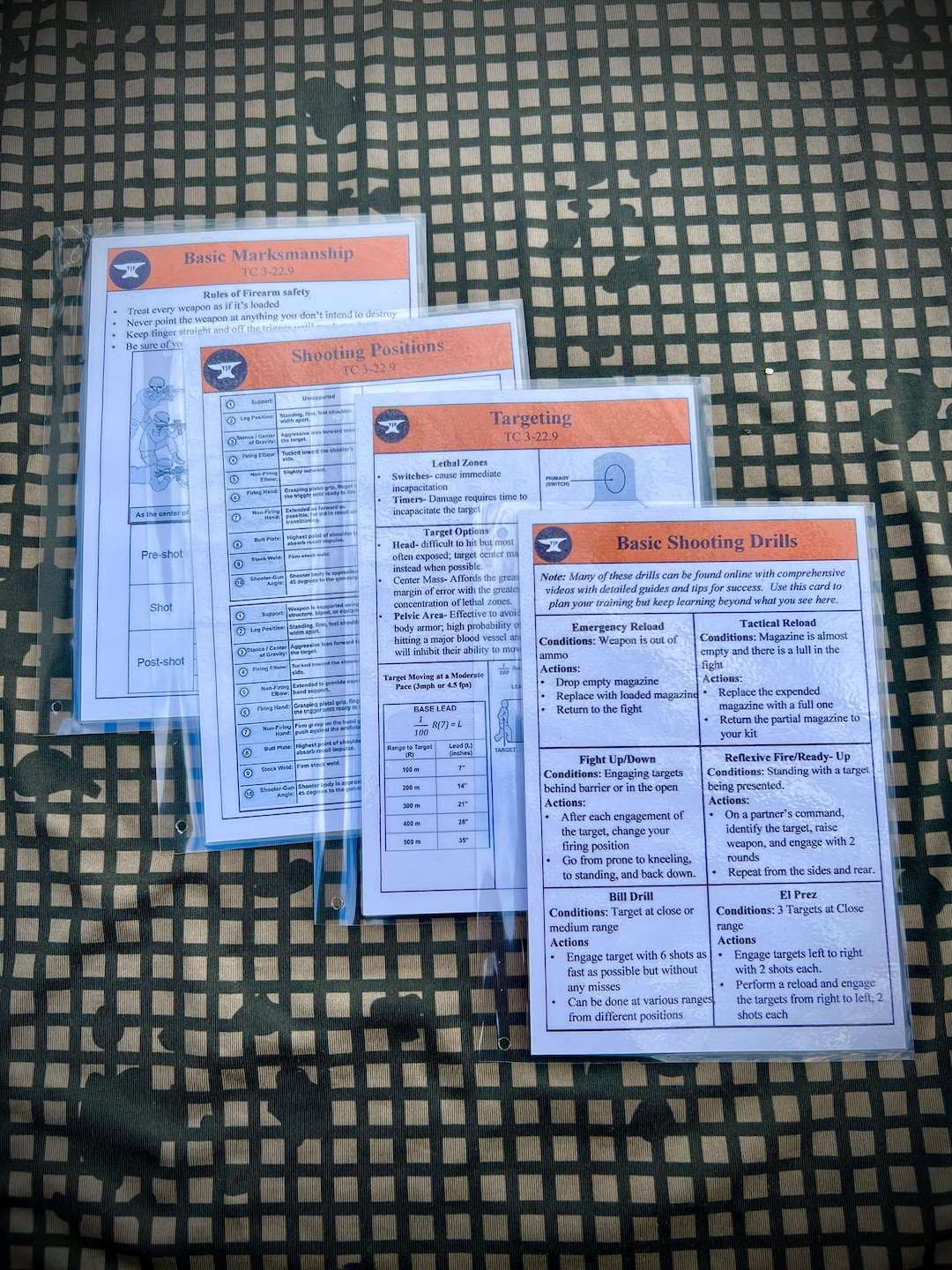 Field Cards- Tactical Marksmanship - Etsy